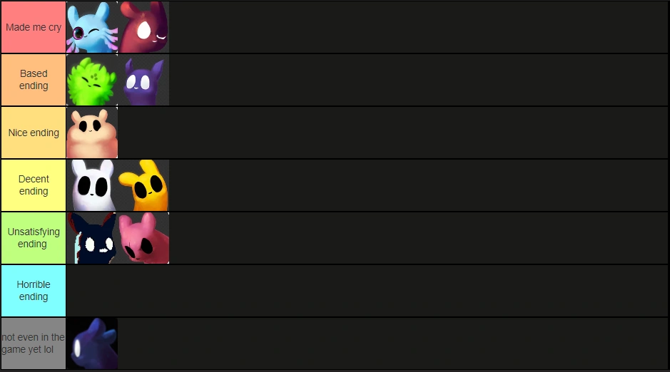 RW Downpour Slugcats Tier List ranked by they're endings | Fandom