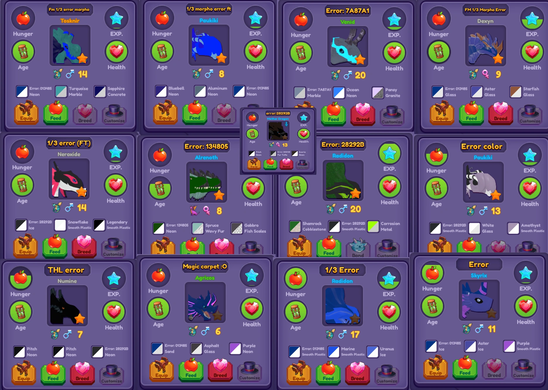 Trading! Mainly lf errors. I will also take certain special dragons (ie ...