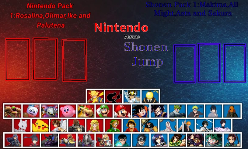 A Nintendo vs Shonen Jump roster concept | Fandom