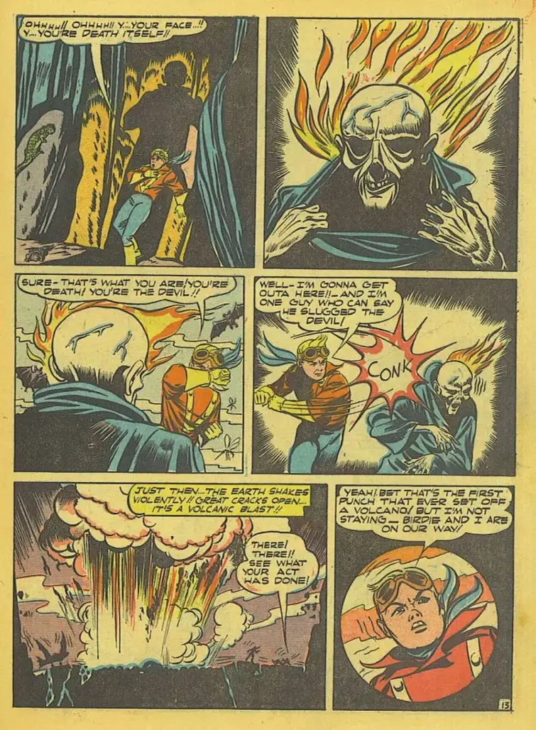 kid encounters literal demon, and goes "oh you're satan" and punches ...