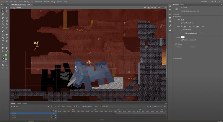 How did Alan Becker make the Nether backgrounds loop and have infinite ...