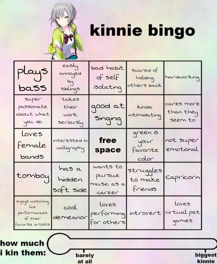send shiho kinnie bingo | Fandom