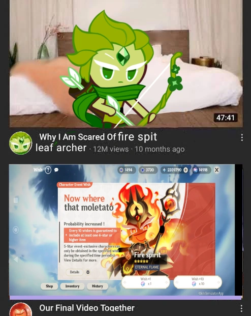 "why I'm afraid of fire spit"-🍃🏹🍪 | Fandom