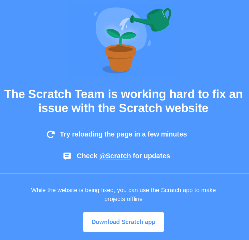 scratch is down :( | Fandom