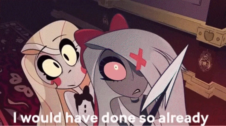 Charlie & Vaggie when they see Alastor cursed (I don’t think this is funny) | Fandom