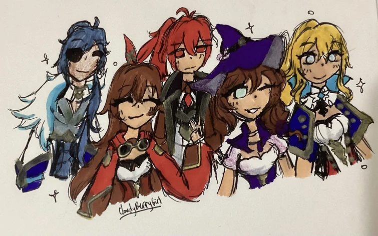 Finished Result of the knights of favonius art :D (I’m sorry that it’s ...