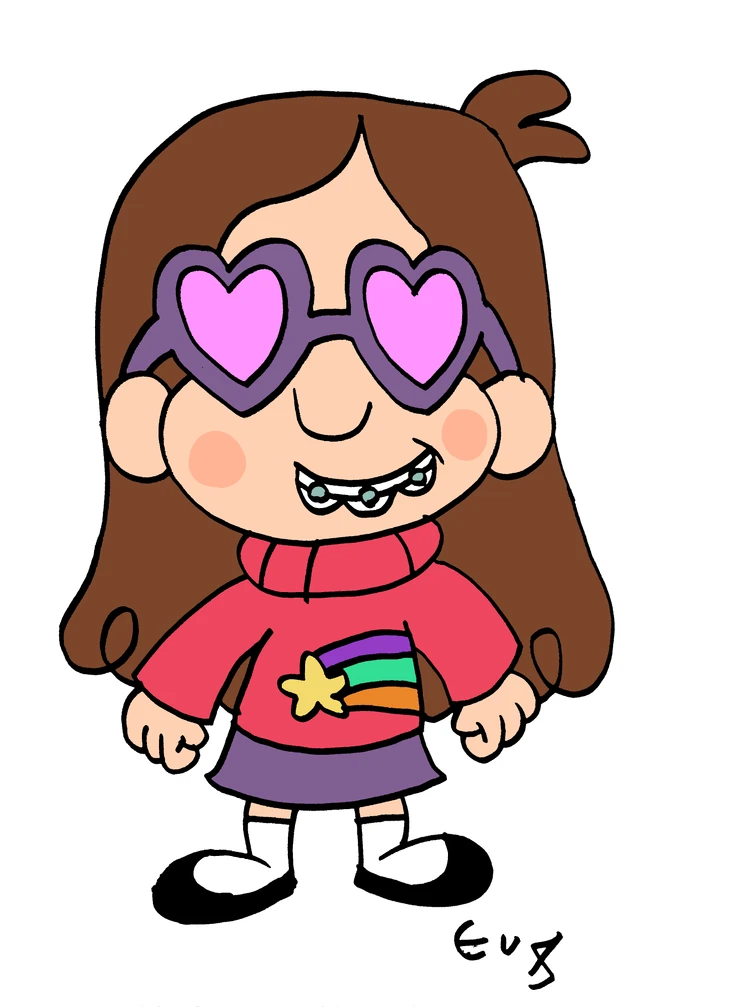 My drawing of Mabel with heart sunglasses | Fandom
