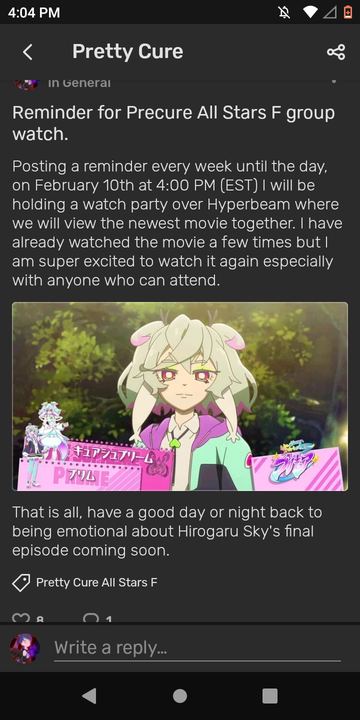 Precure All Stars F movie night next week. | Fandom