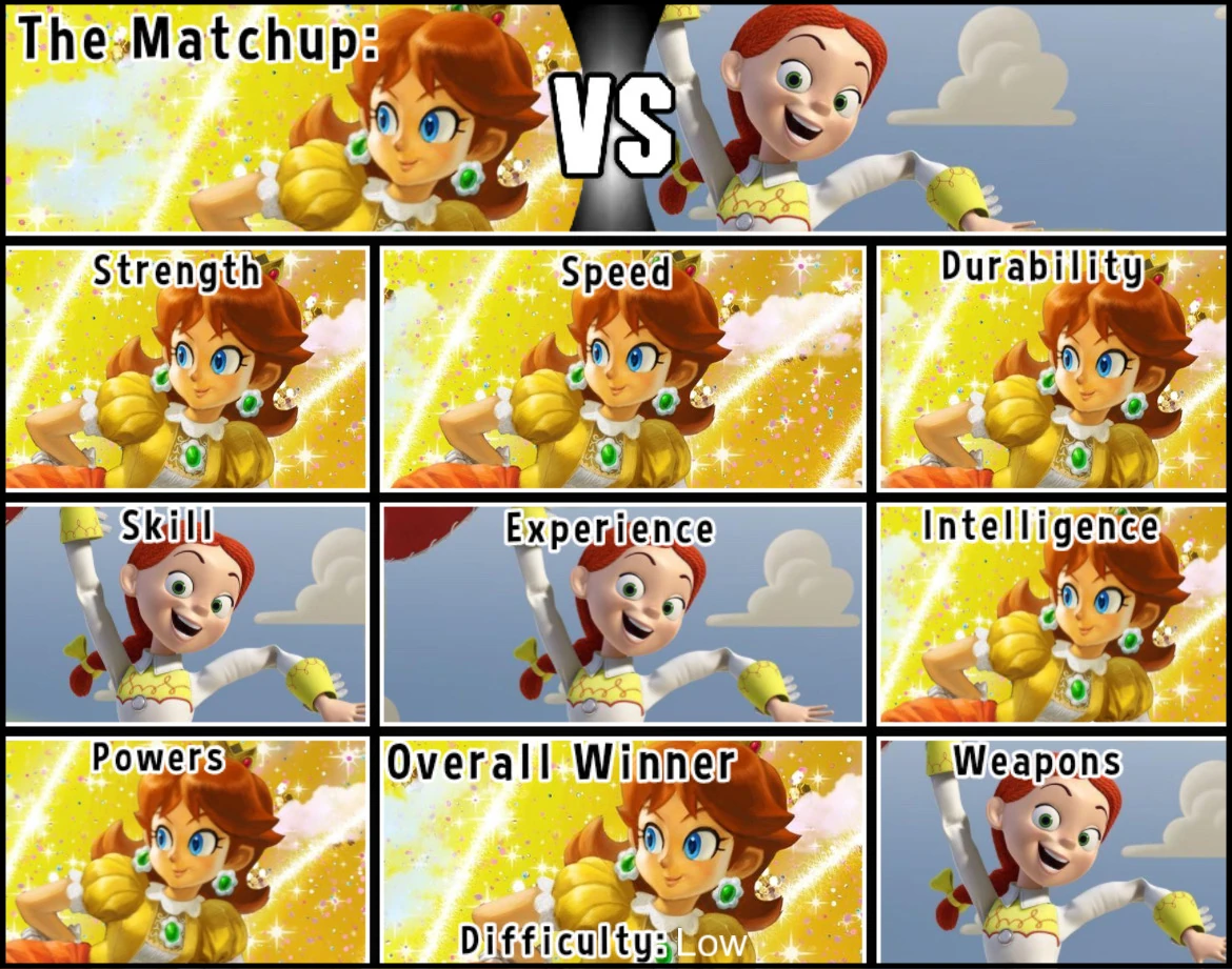 Daisy VS Composite Jessie Debate Chart | Fandom