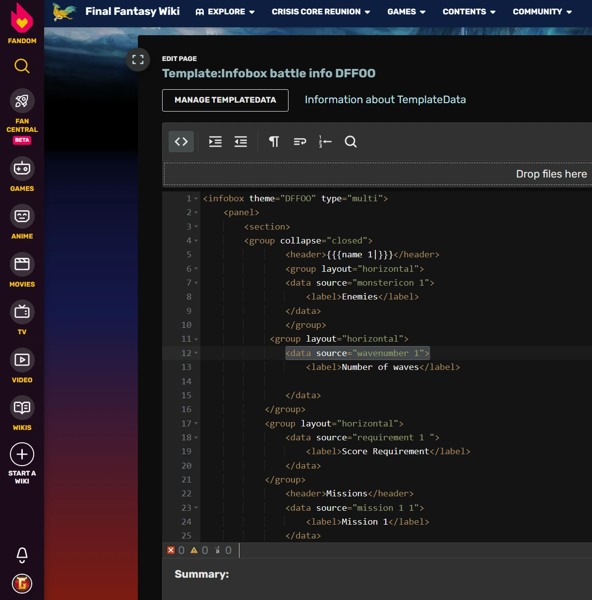 Infobox battle info DFFOO issue | Fandom