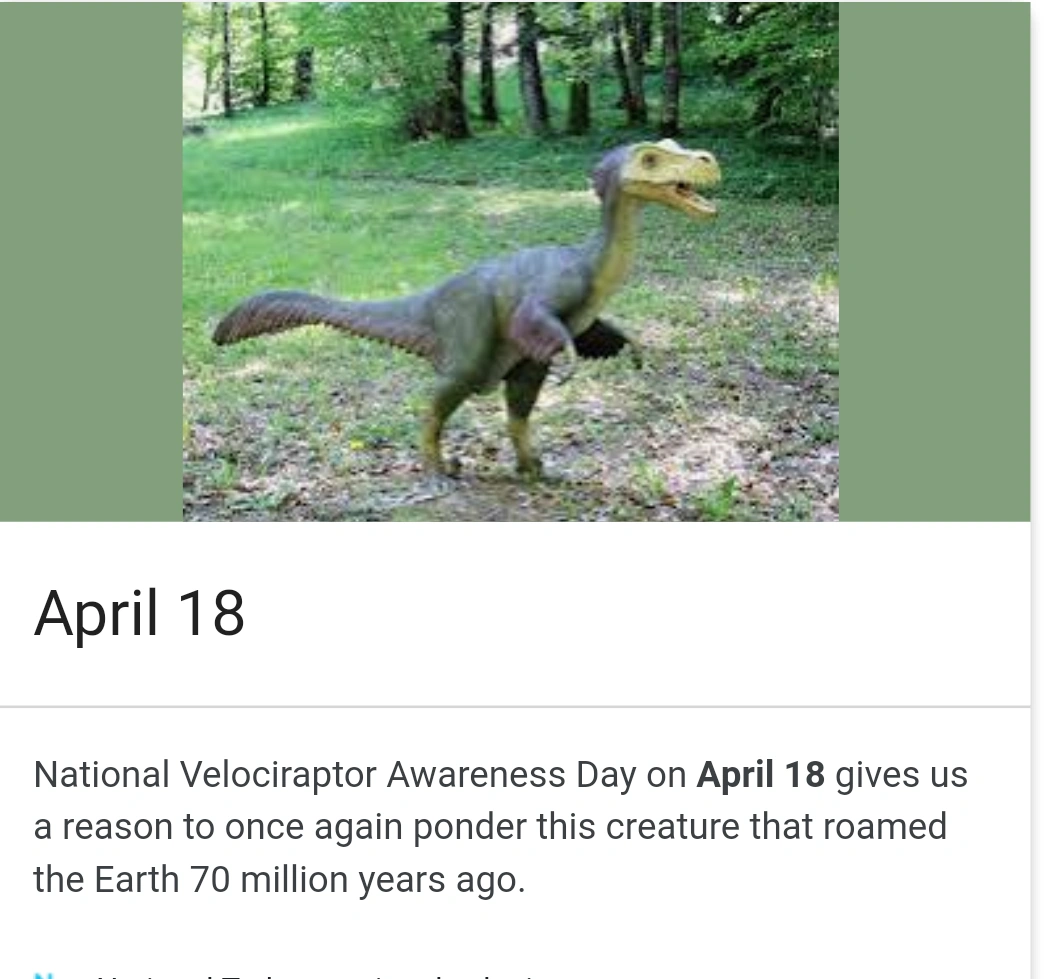 Happy National Velociraptor Awareness Day! | Fandom