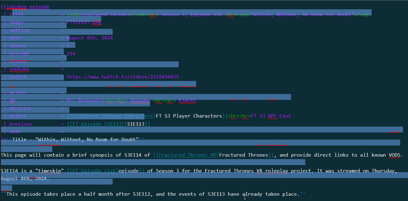 Source Editor formatting bug - Workaround | Fandom