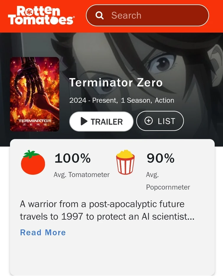 "TERMINATOR: ZERO" Anime by Production I.G. debuts 100% on Rotten ...