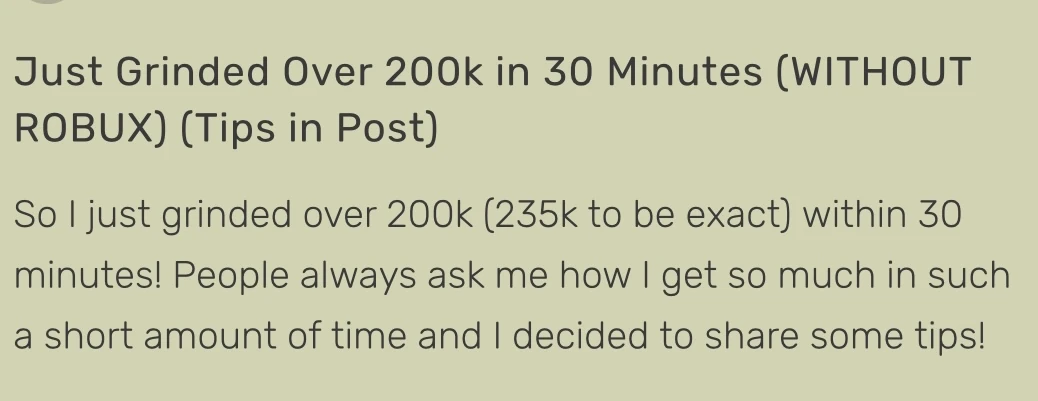 How do I grind 235k in 30 minutes like them? | Fandom