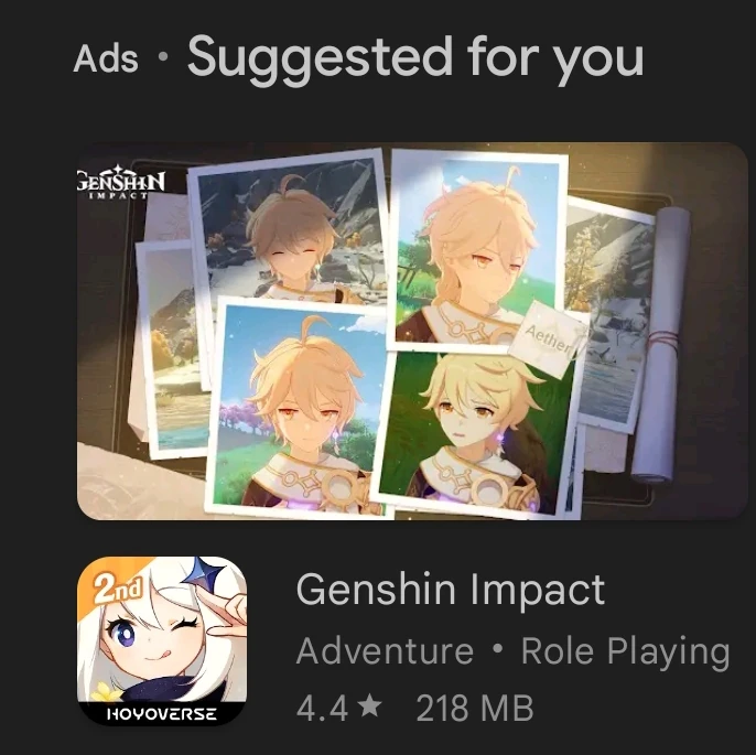 Daily genshin play store ad #1 | Fandom