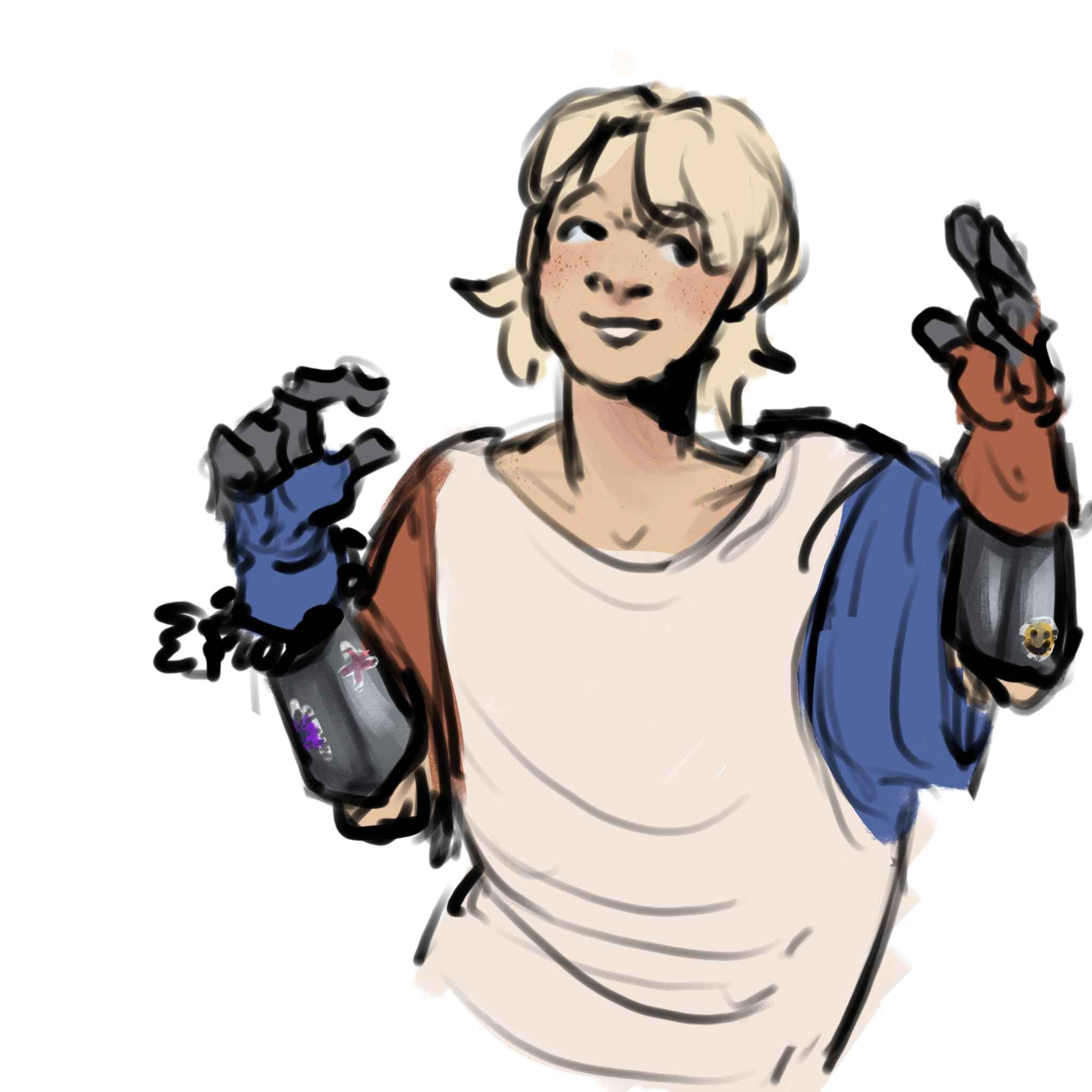 It’s 12:30 PM, I just woke up, but here’s a human Goob sketch I made ...