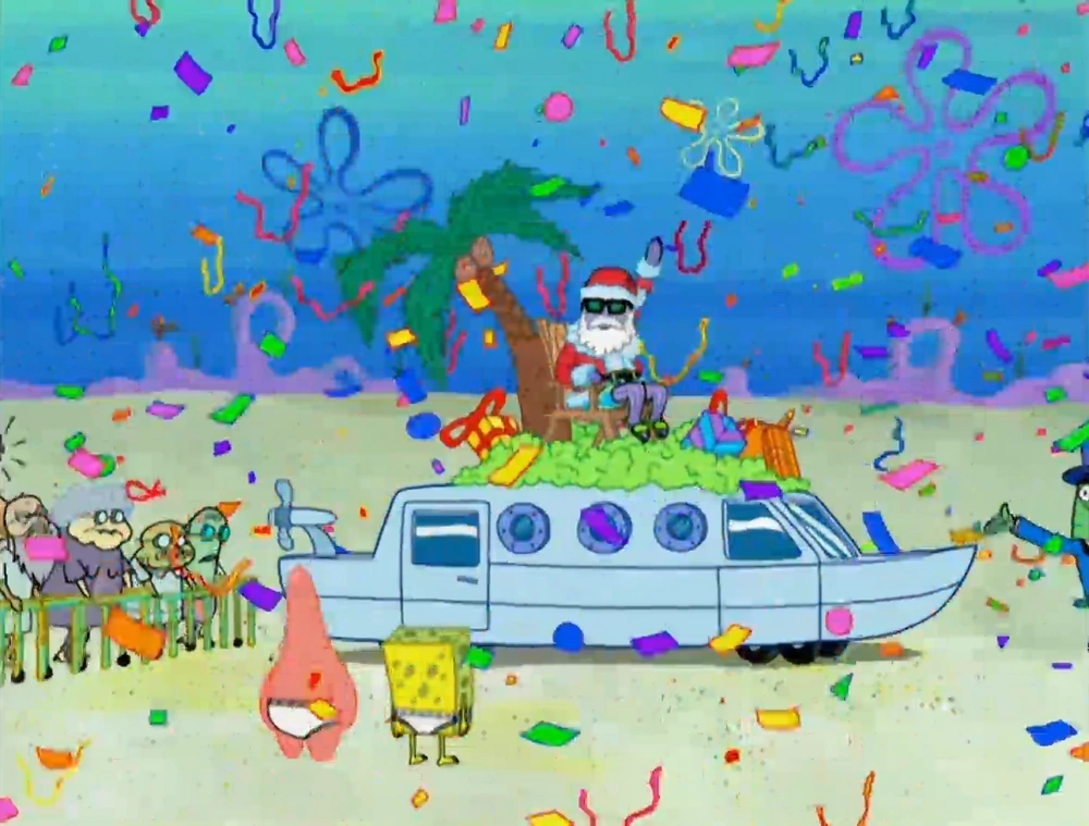 25 days of SpongeBob Christmas images! Day 6/25: Santa on Parade | Fandom