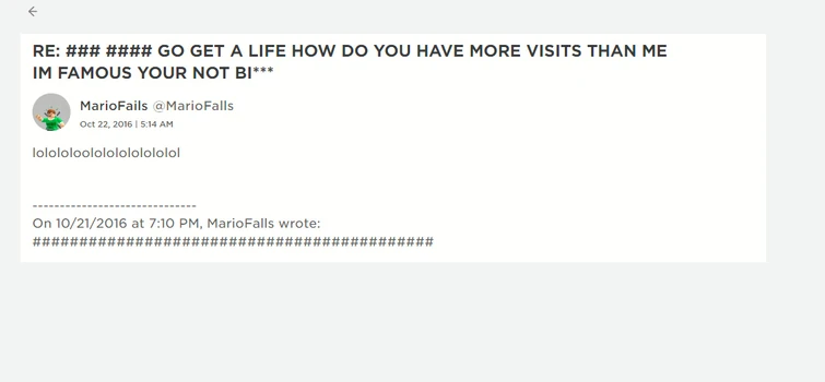 Looking back at one of my old ROBLOX message (off topic) | Fandom