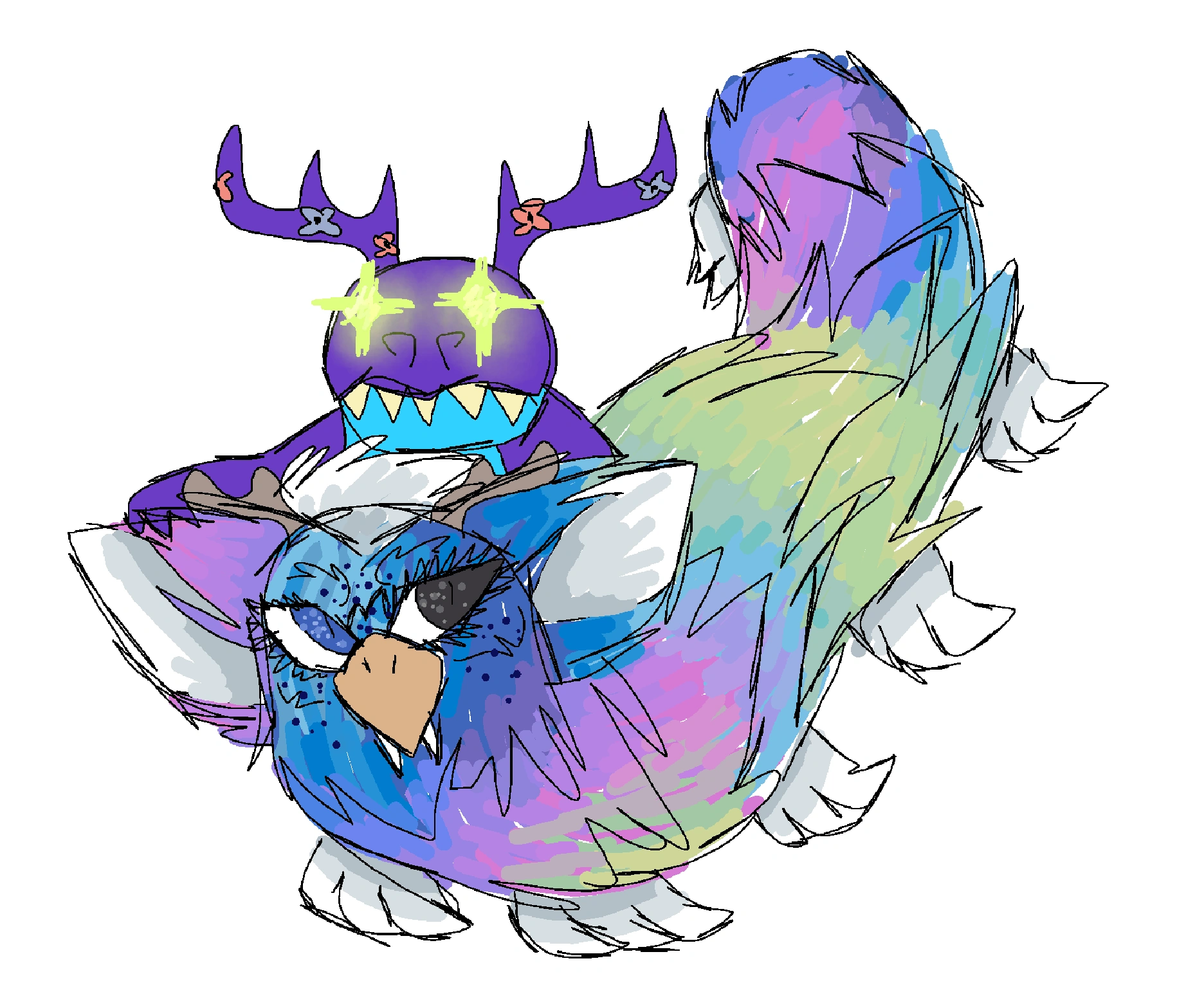 i did not wake up and decide i would draw zipzap riding the rainbow ...