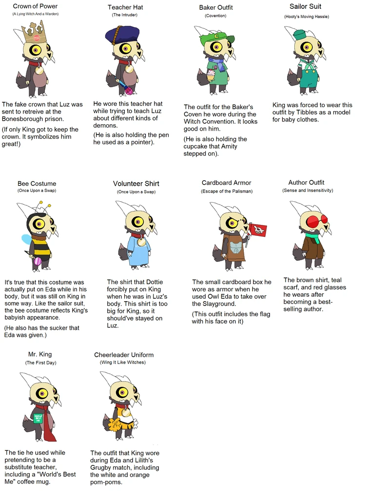 Costumes for King (S1) | Fandom