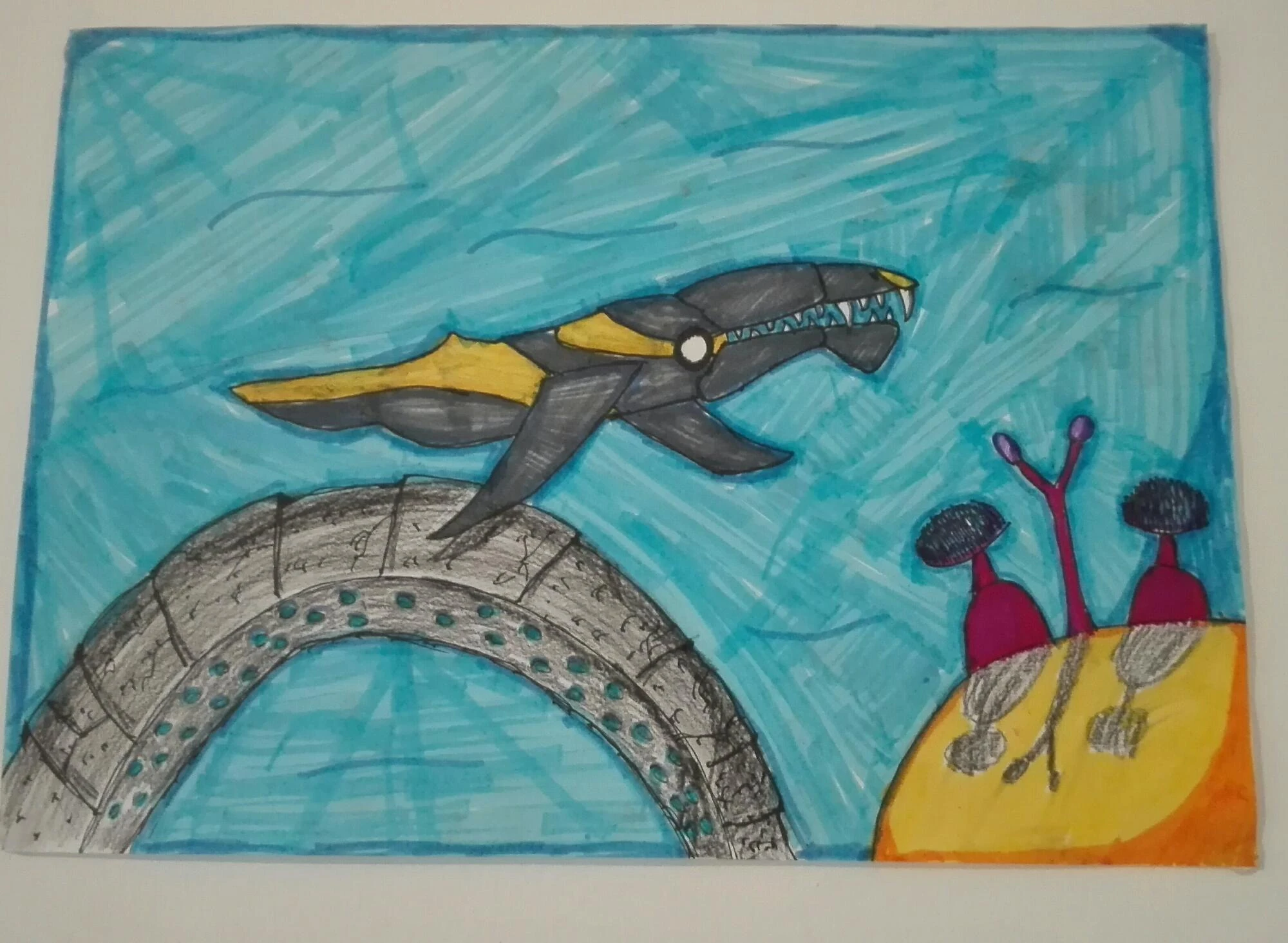 My brute shark drawing | Fandom