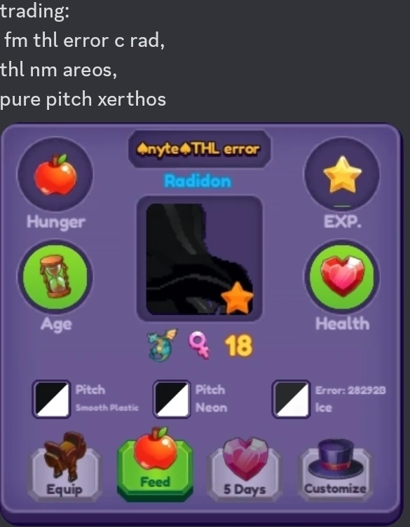 Trading two thl stuff+error rad | Fandom