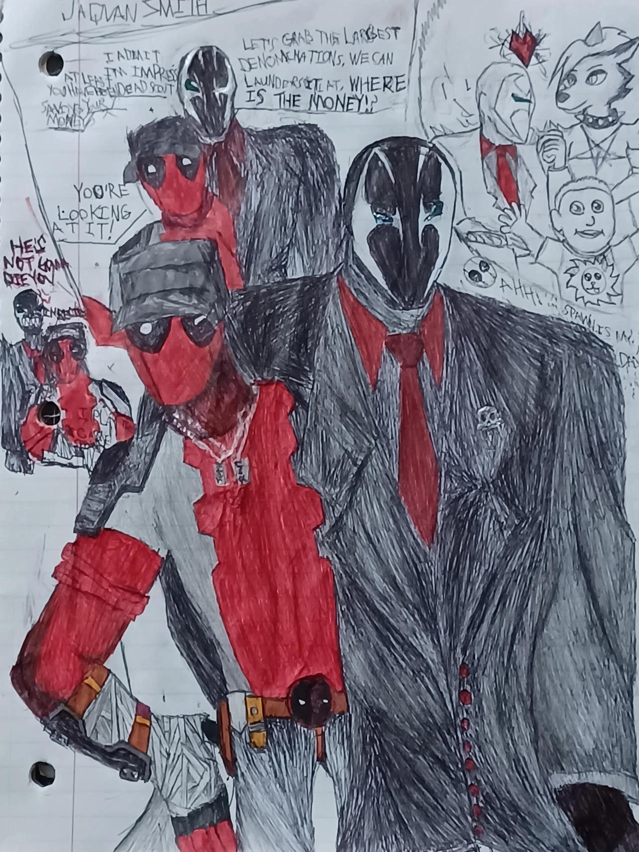 Spawn & Deadpool as Scout & Spy. | Fandom
