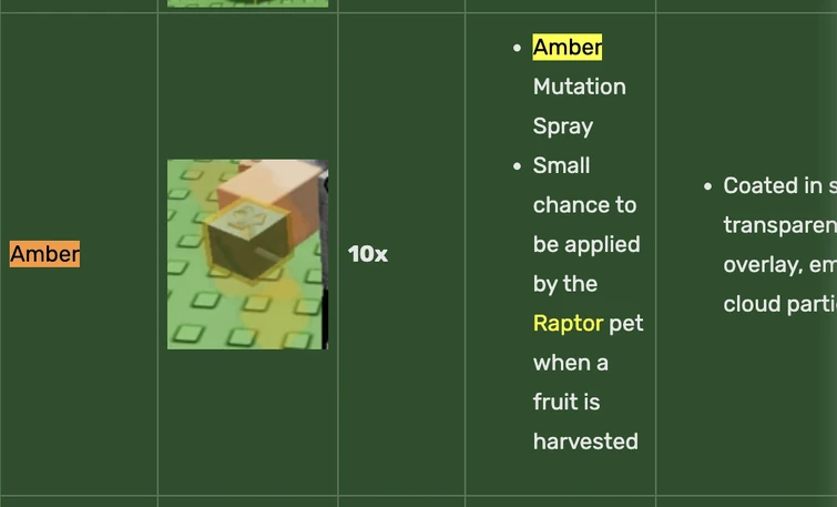SOMEBODY PLS EDIT THE MUTATIONS PAGE AND ADD AMBER click to know what ...