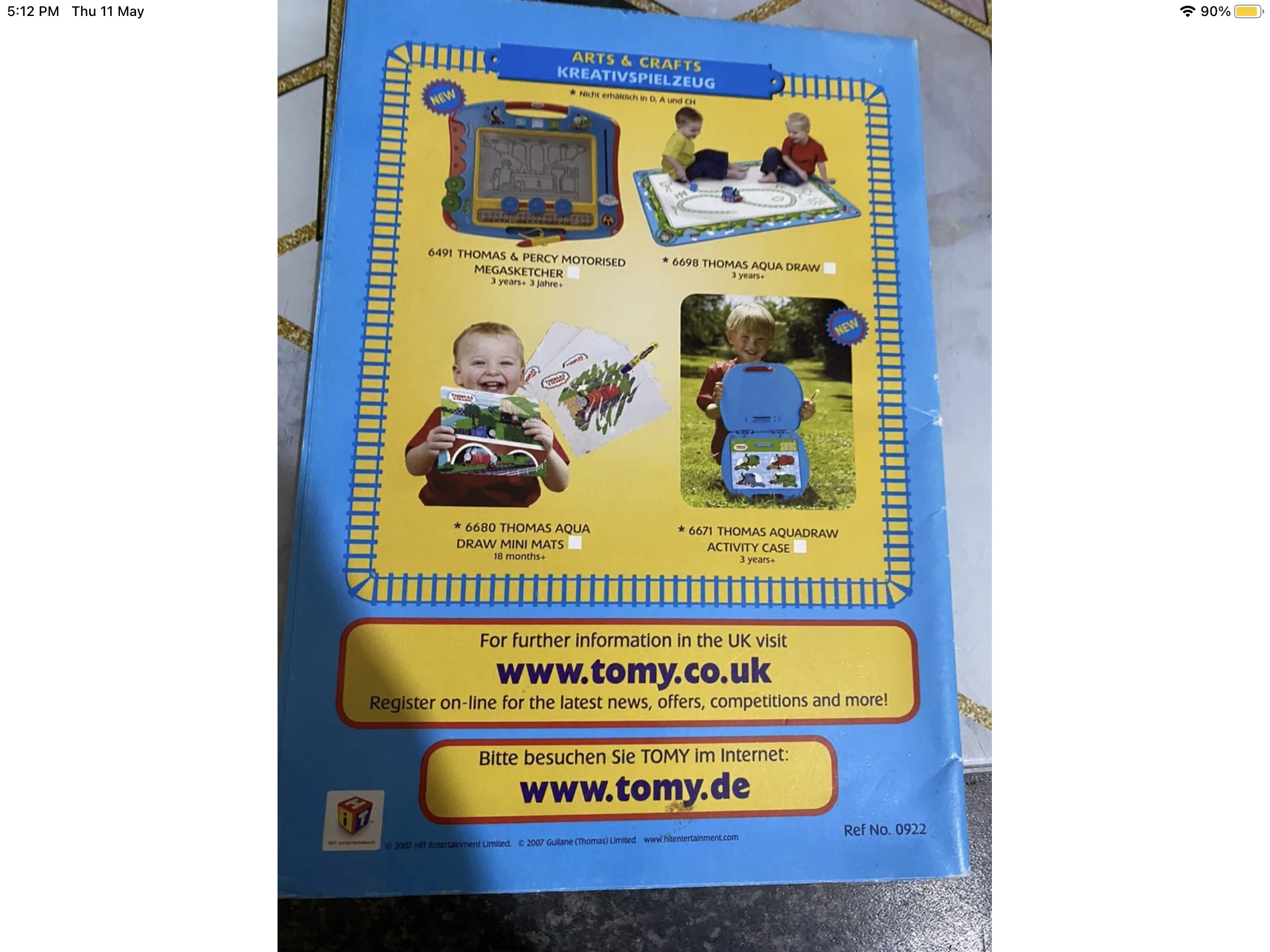 Thomas Motor Road And Rail Catalogue 2007 Back Cover | Fandom