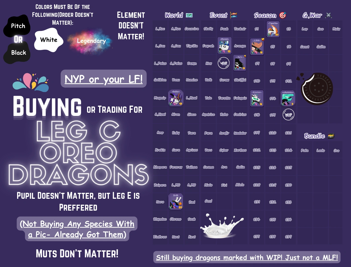 buying leg c oreo dragons! | Fandom