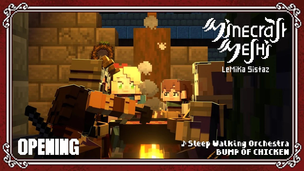 "Minecraft Meshi🍗" [Fan Animation] OPENING｜「Sleep Walking Orchestra」 BUMP OF CHICKEN bLeMiKa ...
