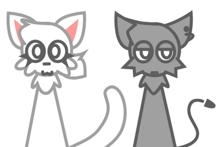 guys look its my uh head canon gray and Wenda designs | Fandom