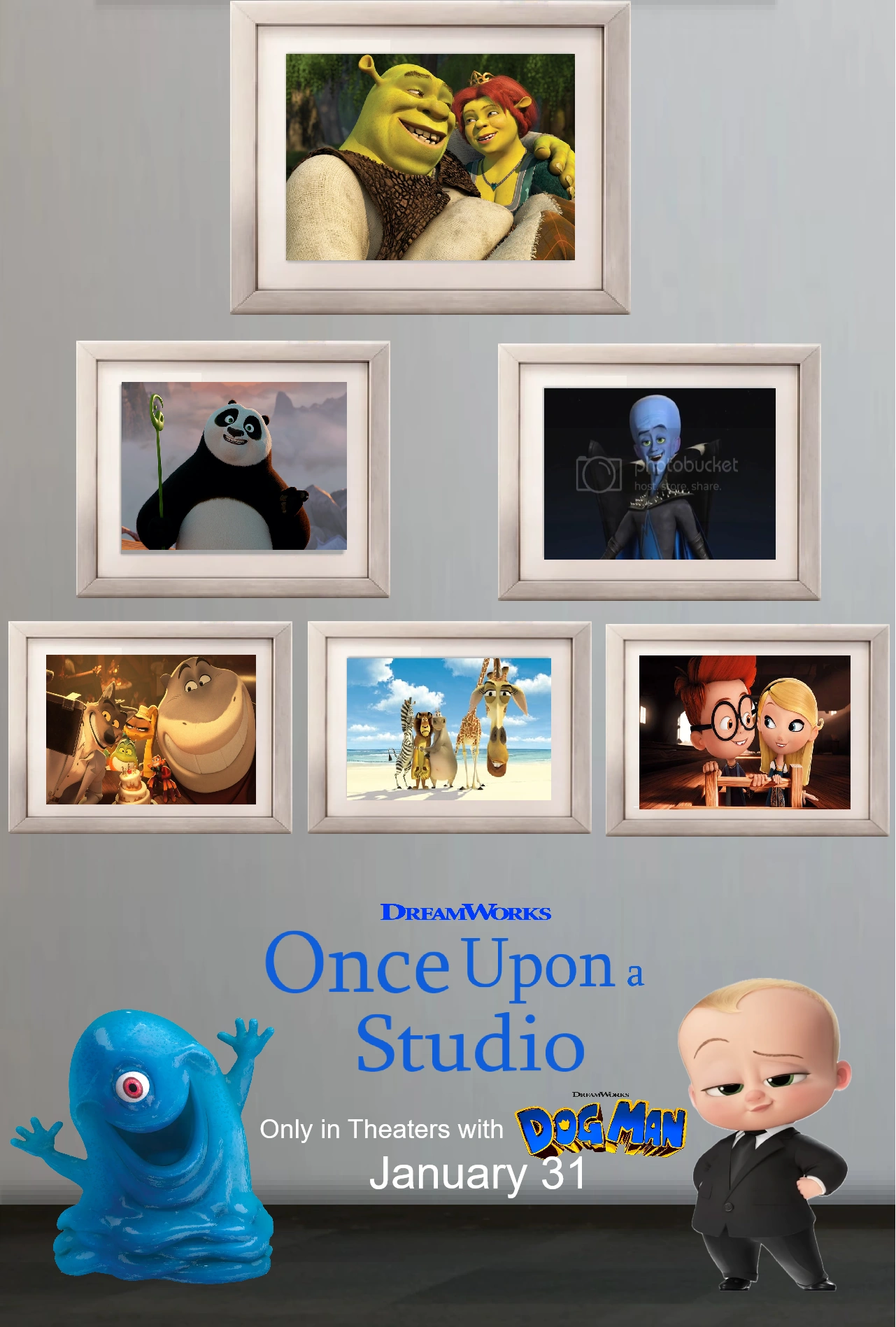 Here's a Poster of the DreamWorks version of Once Upon a Studio. | Fandom