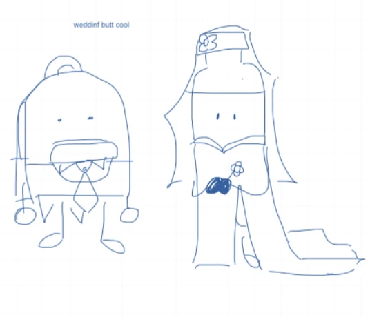 wedding but horribly drawn | Fandom