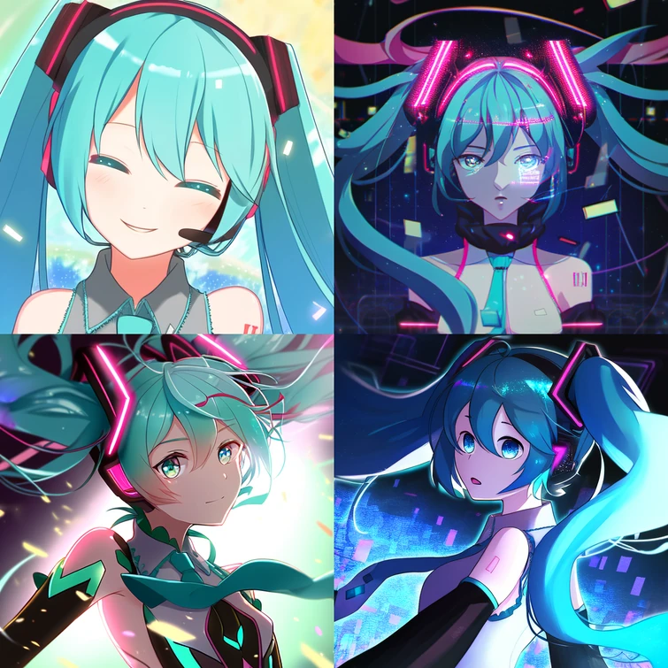 Art done by a Ai of Miku, An, Toya, Rin, Len, Kaito and Akito | Fandom