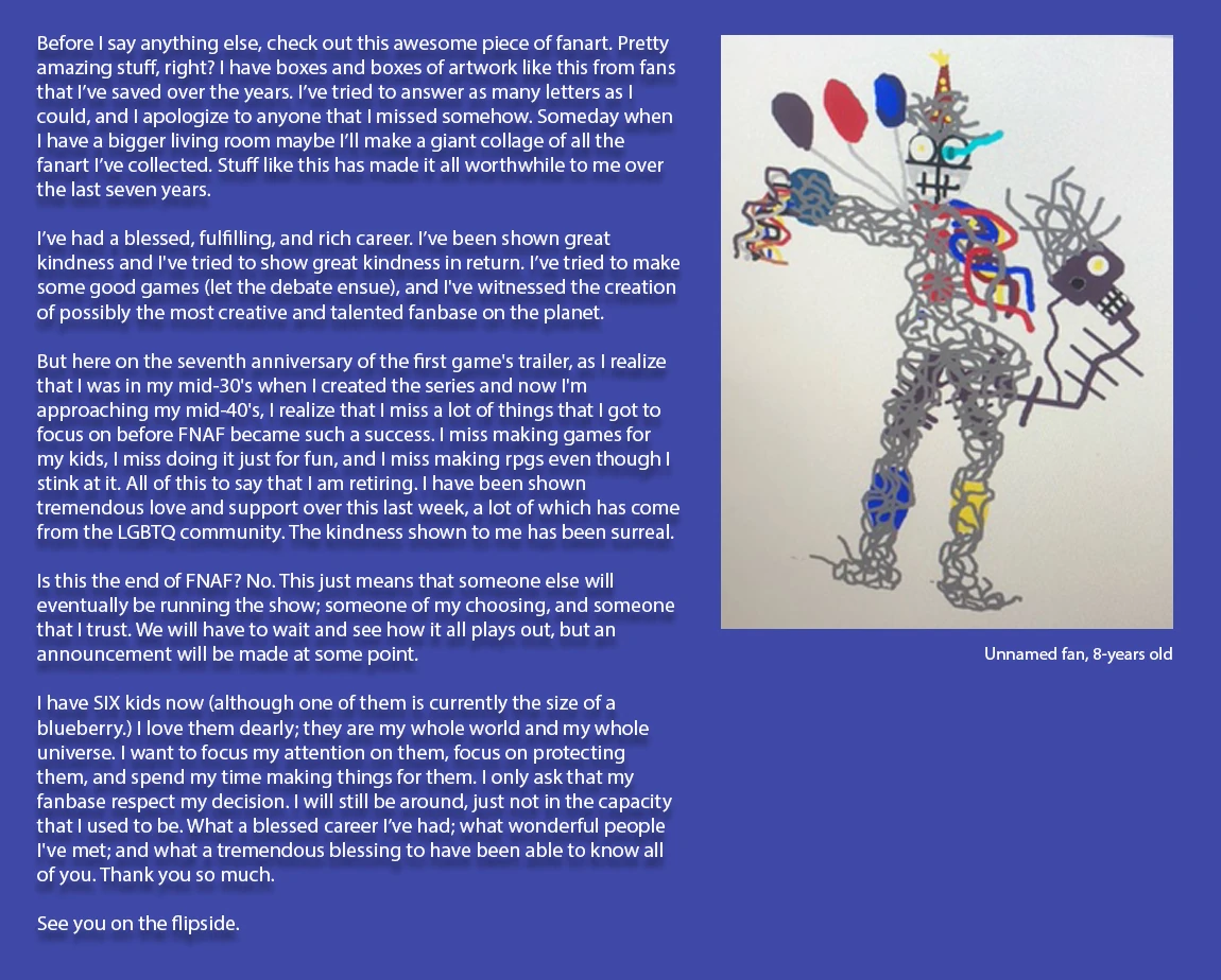 Goodbye Scott Cawthon! | Fandom