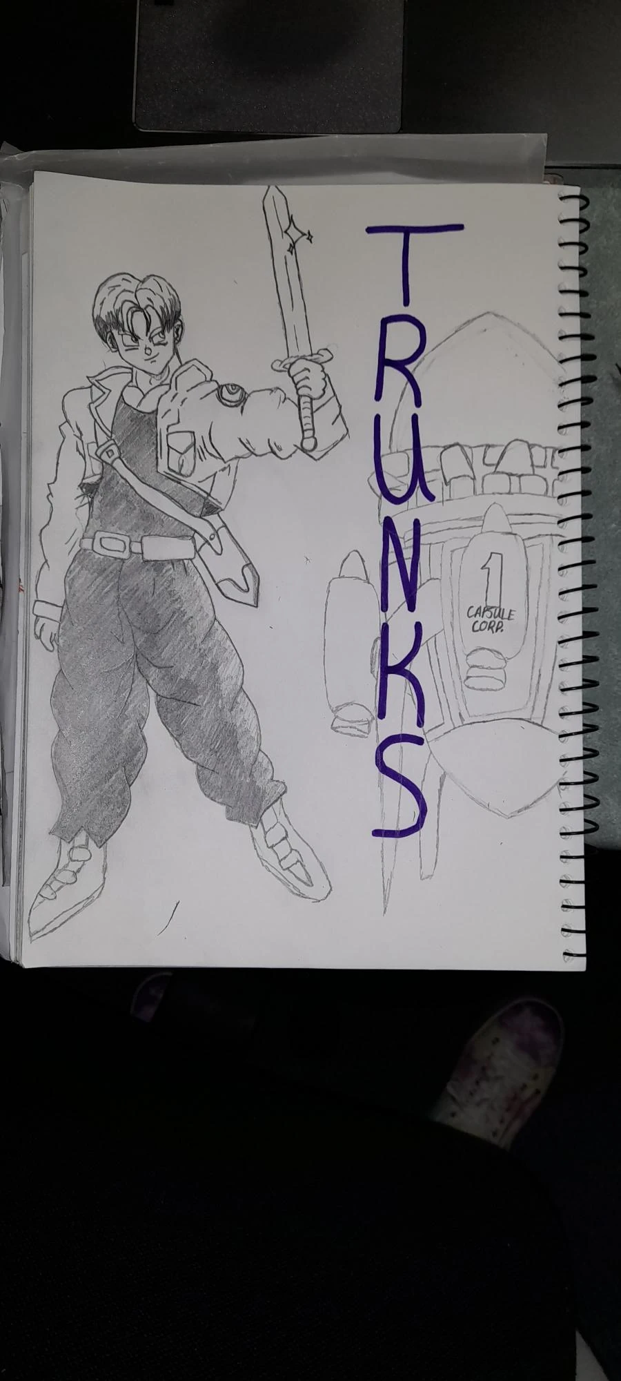 Future Trunks Drawing with Time Machine | Fandom