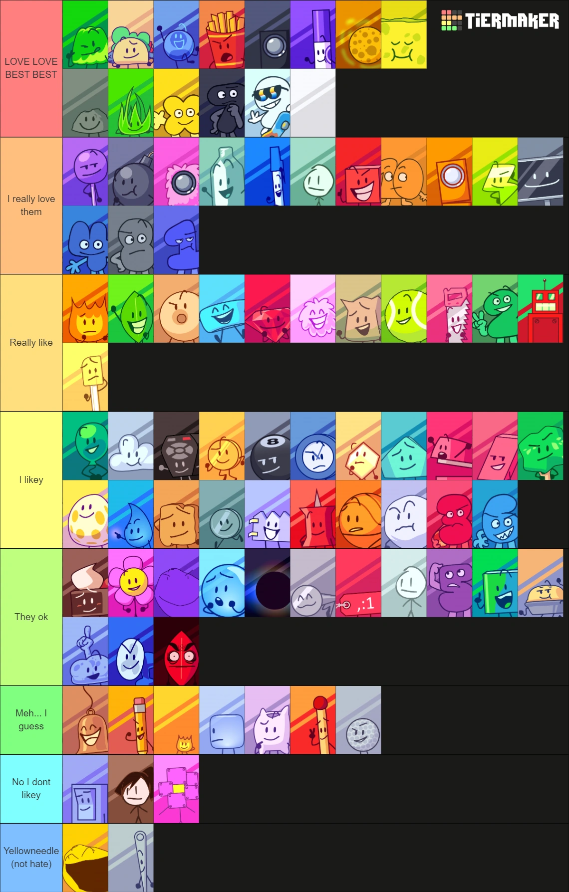 My tier list !! woag epic pog | Fandom