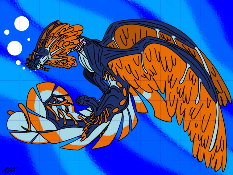 WIP of a Fully Mutated Default Mother Amphyll! ( Haven't drawn her baby ...