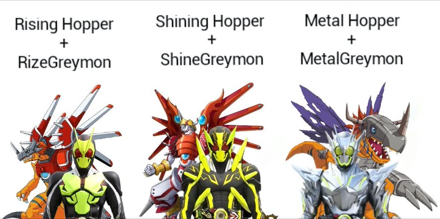 if you give kamen riders Digimon just give Zero-One every Greymon ...