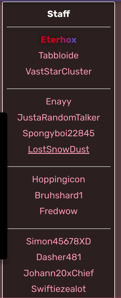 Staff colors not working | Fandom