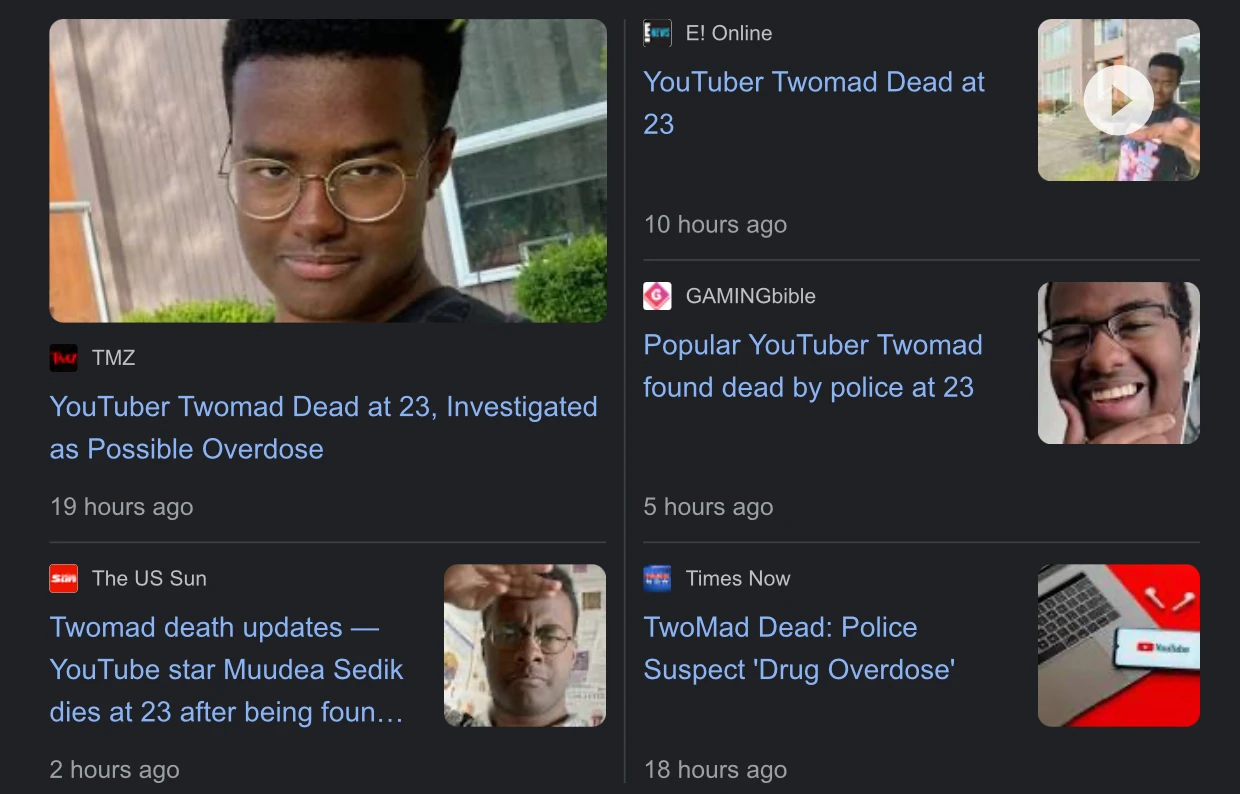 I mean he was a creep. But still RIP twomad | Fandom