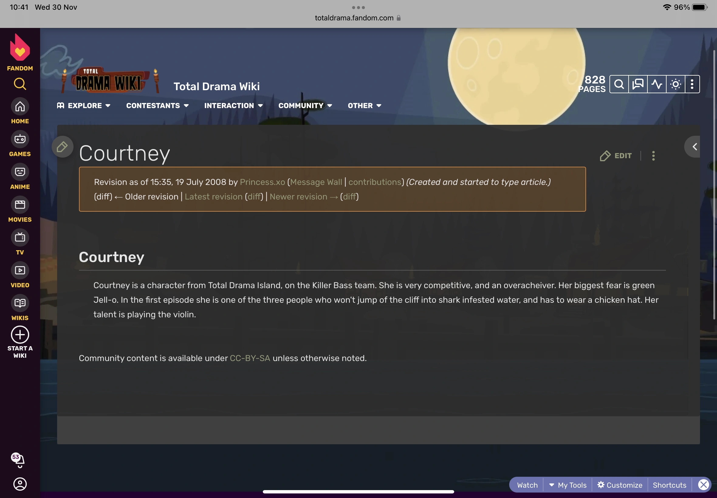 Courtney’s origianal page | Fandom