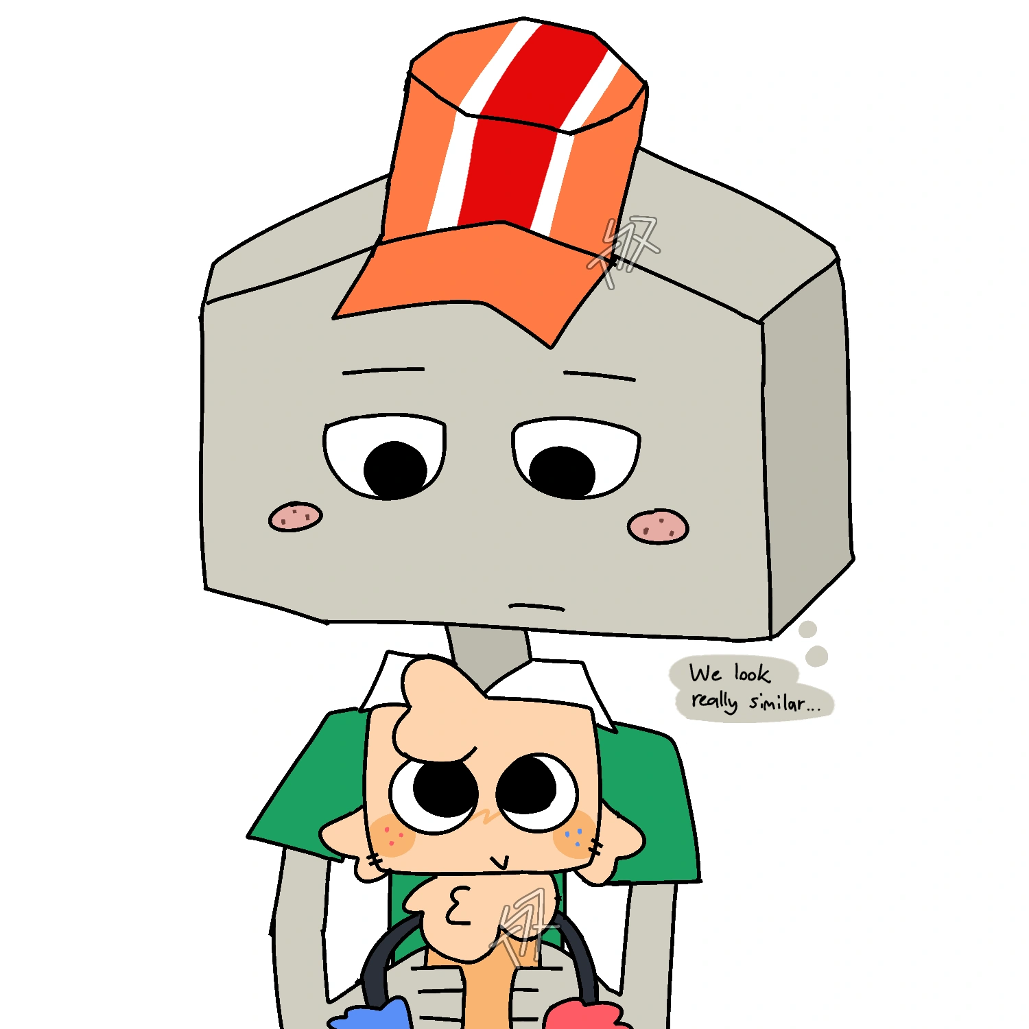 offtopic art, larry holding goob plush | Fandom