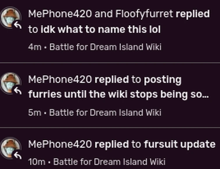 posting furries until the wiki stops being so mean about actual ...