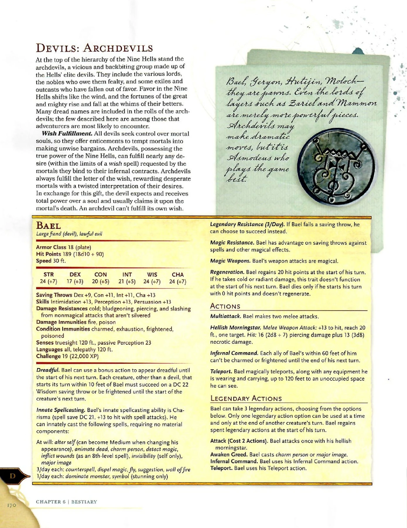 Minor Dungeons and Dragons Archdevils addition | Fandom