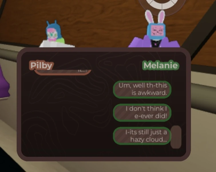 An interaction between melanie and pilby | Fandom