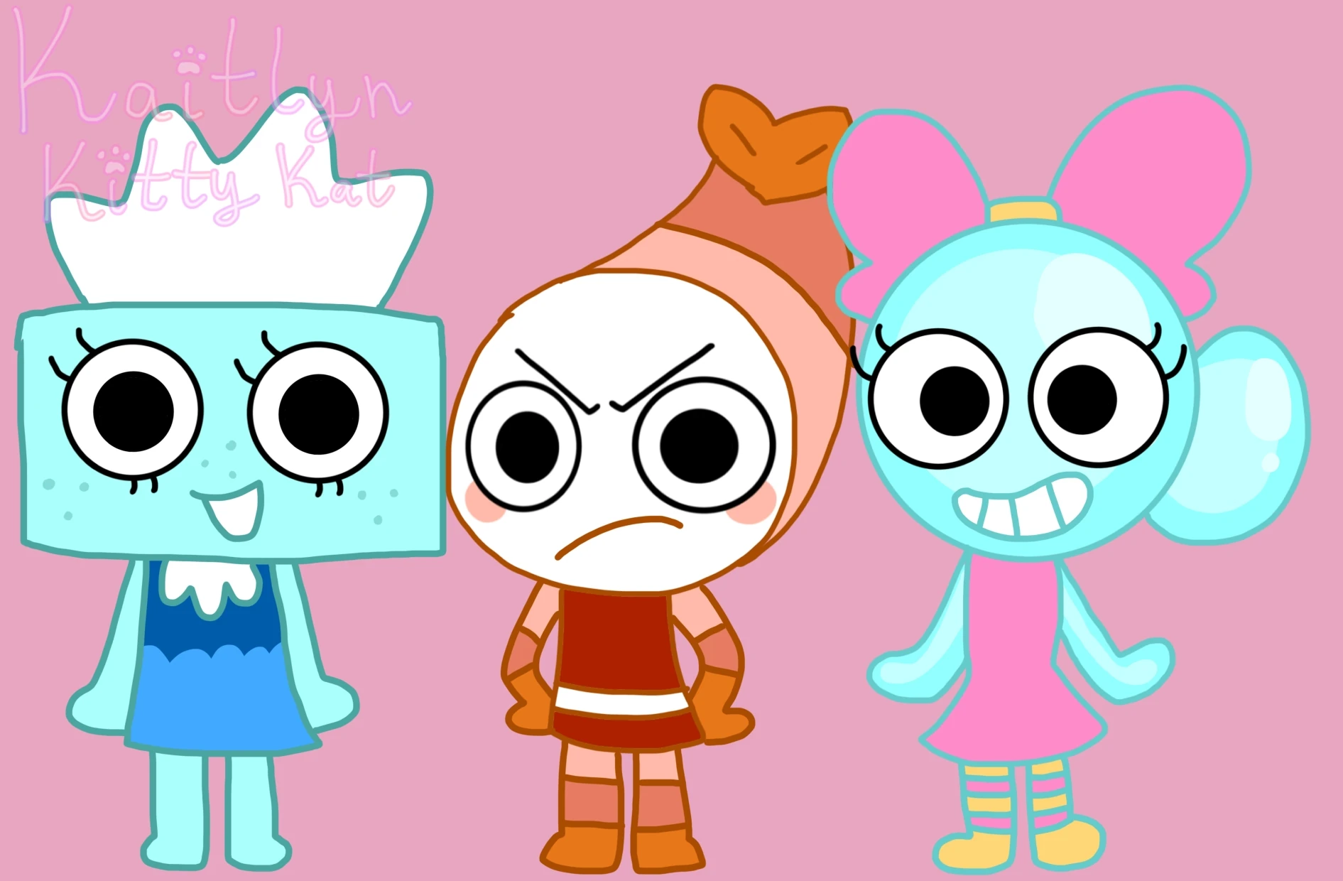 Tisha, Shrimpo, and Poppy in my art style | Fandom