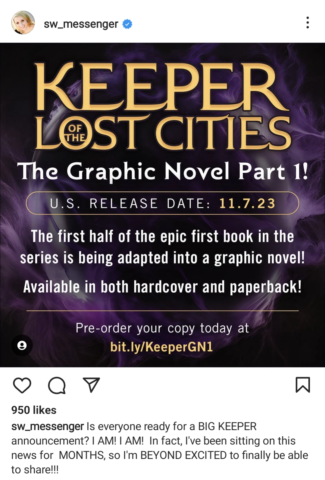 Keeper Graphic Novel!! | Fandom