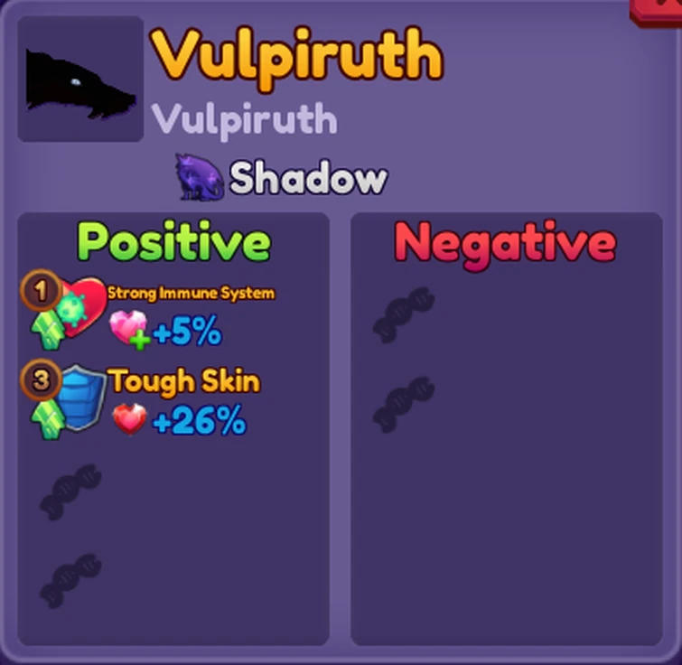 Selling nm shadow trait vulp | Fandom